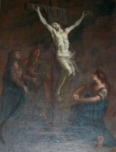 11. Station / Jesus wird ans Kreuz genagelt